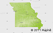 Physical Map of Missouri