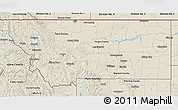 Physical 3D Map of Montana