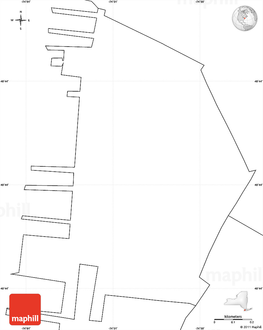 Blank Simple Map Of ZIP Code 10014 blank-simple-map-of-zip-code-10014
