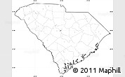 Blank Simple Map of South Carolina, no labels