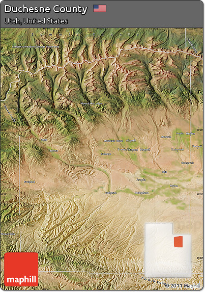 Free Satellite Map of Duchesne County