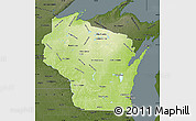 Physical Map of Wisconsin
