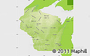 Physical Map of Wisconsin