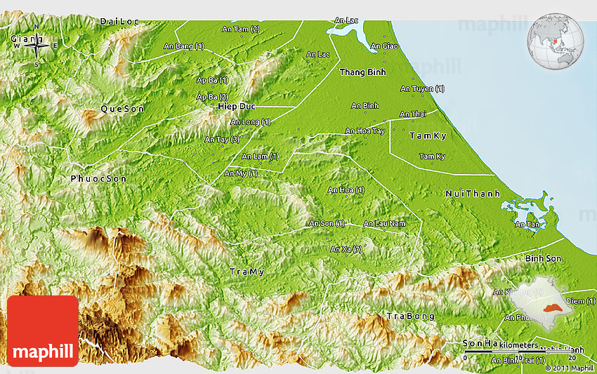 Physical 3D Map of Tien Phuoc