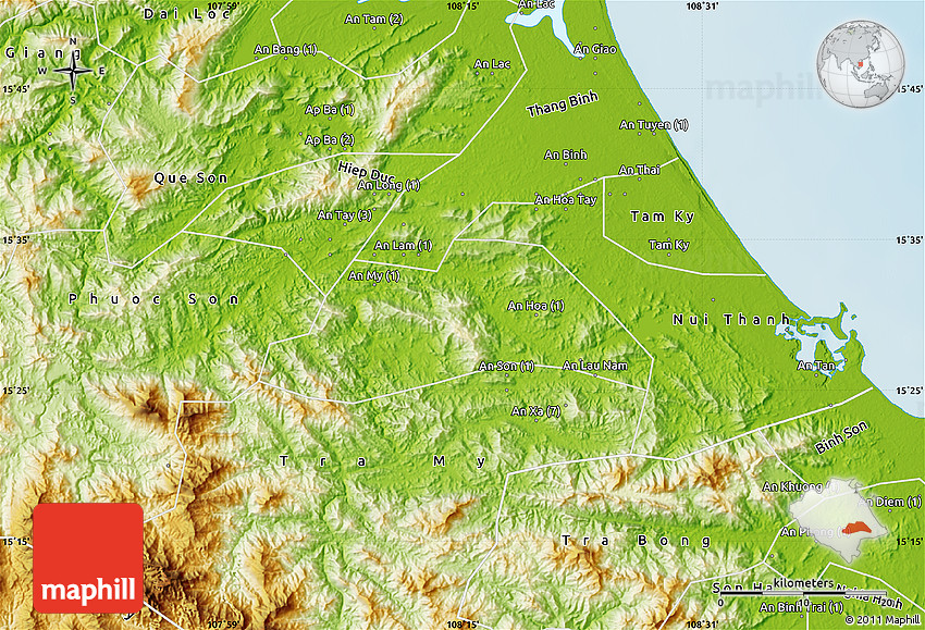 Physical Map of Tien Phuoc