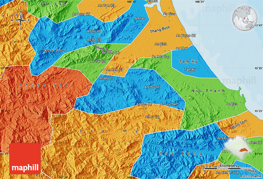 Political Map of Tien Phuoc
